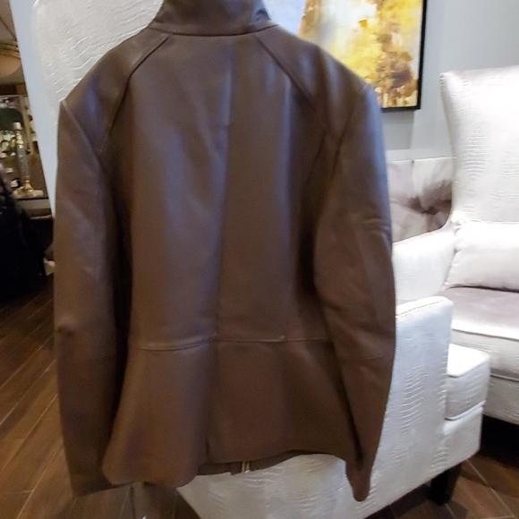 Ivanka Trump | Jackets & Coats | Ivanka Trump Brown Leather Jacket ...